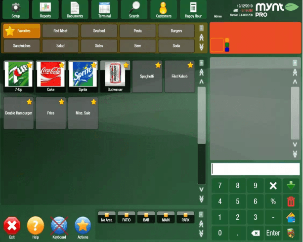 MYNT Resaurant Point of Sale Software System